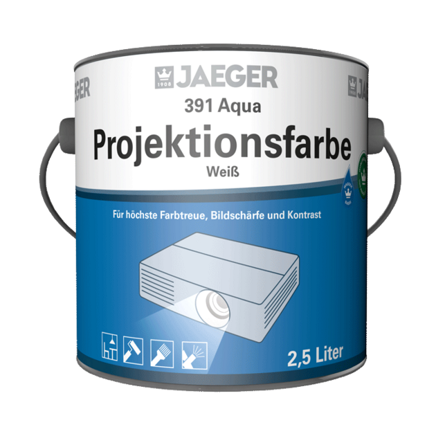 Perfekte Leinwandfarbe für Beamer - Aqua Projektionsfarbe