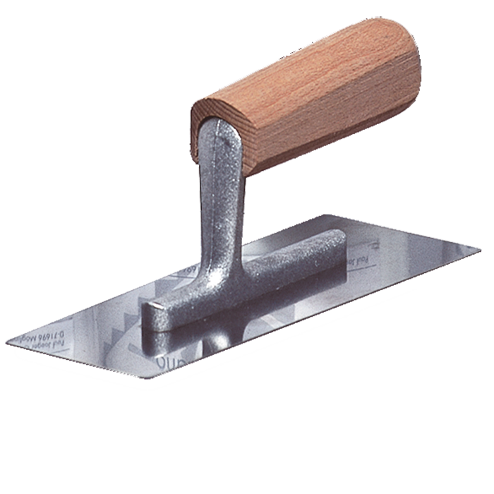 Traufel mit Edelstahlblatt - Glättkelle 280 x 120 mm - Jaeger Lacke